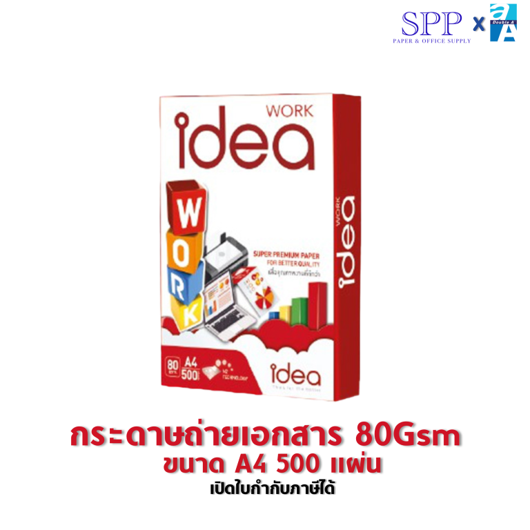 กระดาษถ่ายเอกสาร Idea Work A4 80 แกรม | บริษัท เอสพีพี ครีเอท แอนด์ พร ...